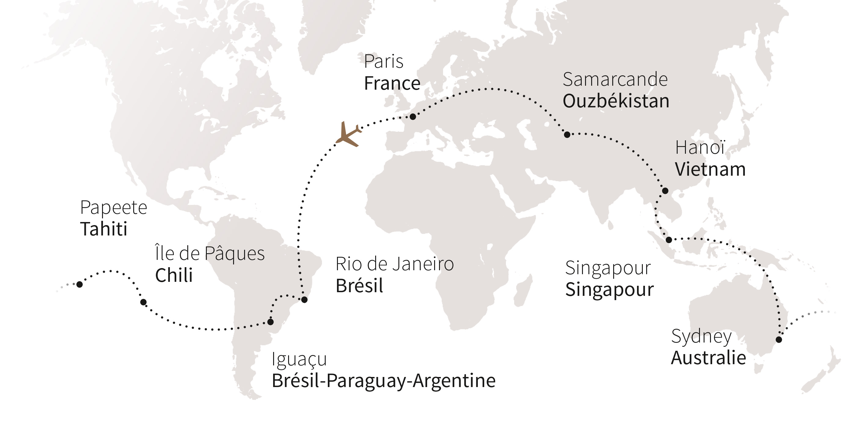 Le Tour du Monde en avion TMR - 47ème édition - Les Voyages de TMR : Croisieres & Tour du Monde